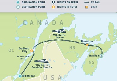 Eastern Canada Rail Tours | Canada East Coast Vacations